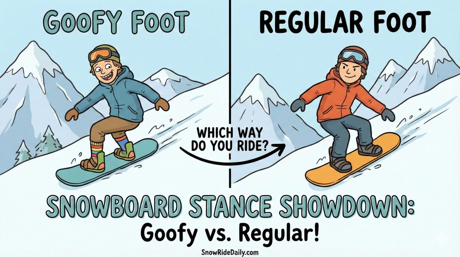Goofy vs Regular Snowboard Stance: Biomechanics, Balance, and Setup ...